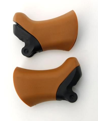 Soma Brake Lever Hoods Ergo-Style Brown | The Merry Sales Co.