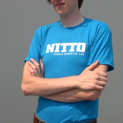Nitto T-Shirt Cyan Blue w/White Logo | The Merry Sales Co.